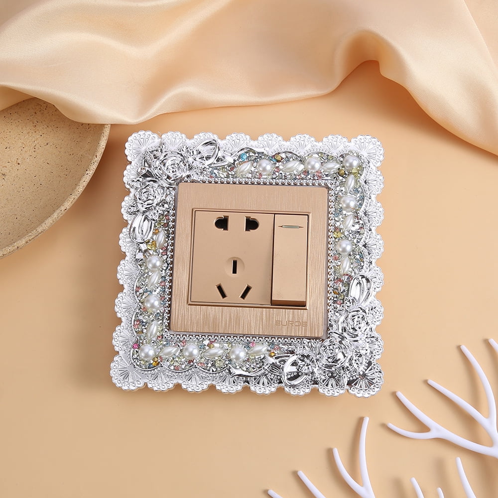 QIUYI Dust -Proof Switch Protective Sleeve Wall Sticker Color Inlaid ...