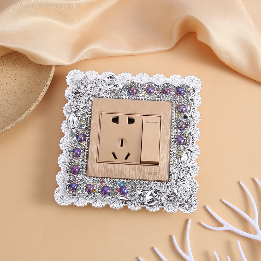 QIUYI Dust -Proof Switch Protective Sleeve Wall Sticker Color Inlaid ...