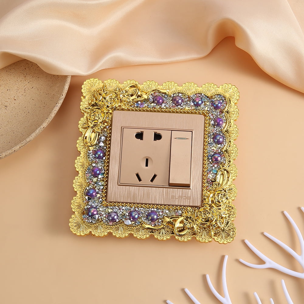 QIUYI Dust -Proof Switch Protective Sleeve Wall Sticker Color Inlaid ...