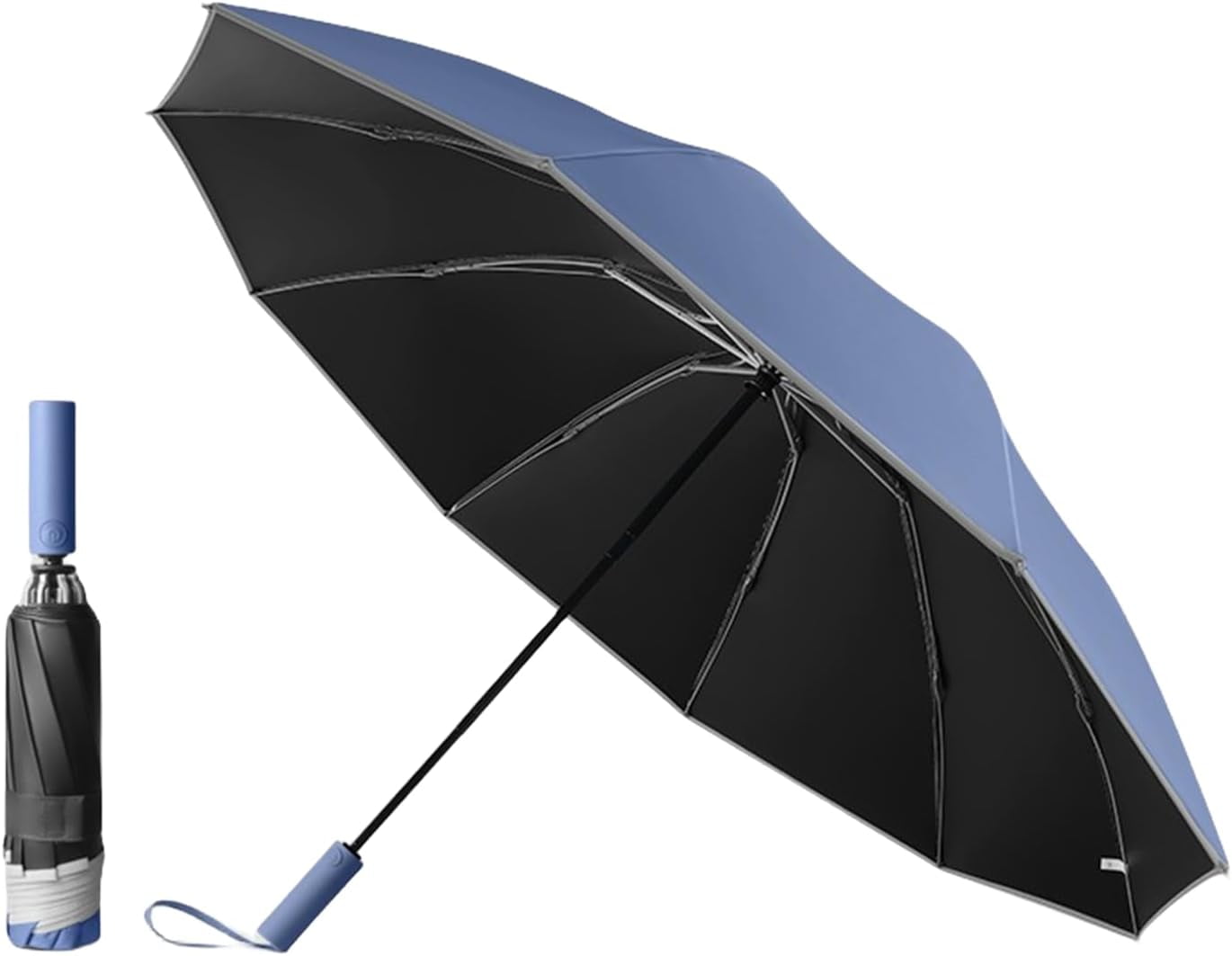 QIUYI Extra Large Travel Folding Inverted Reverse Umbrella Waterproof ...