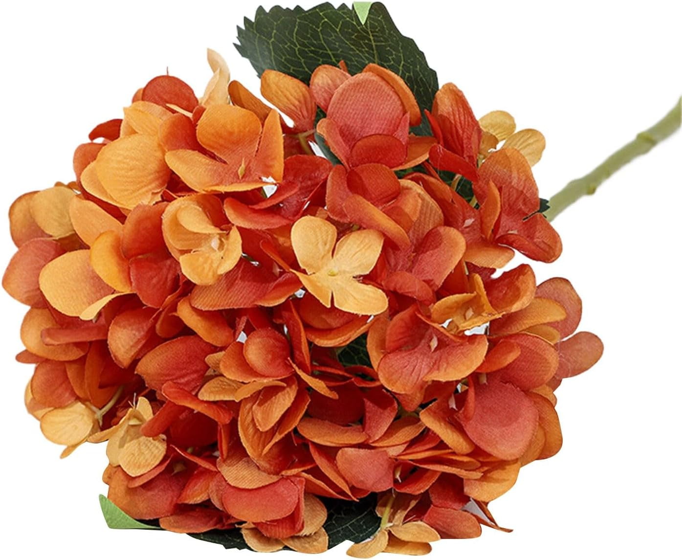 QIUYI Fake Plant 3 Pcs Artificial Hydrangea Faux Plants Indoor Burnt ...