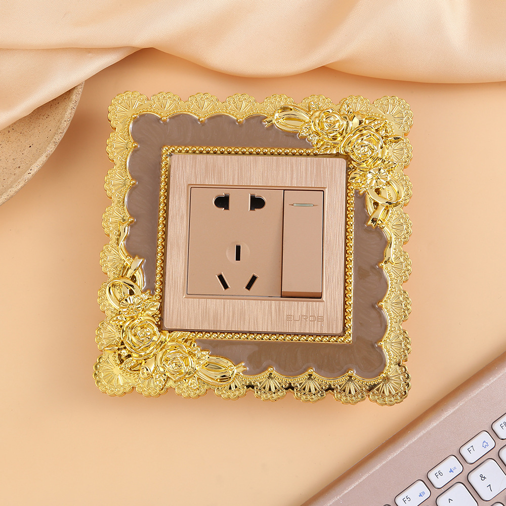 QIUYI Golden Pattern Resin Switch Sticks European -Style Light Luxury ...