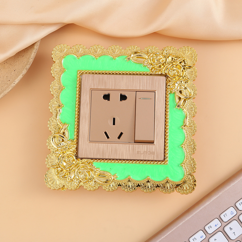 QIUYI Golden Pattern Resin Switch Sticks European -Style Light Luxury ...