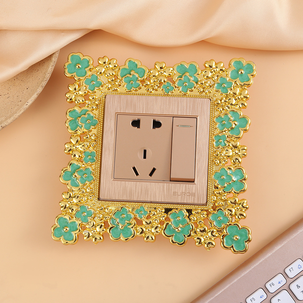 QIUYI Home Creative Clover Switch Sticker Bedroom Living Room Dual ...