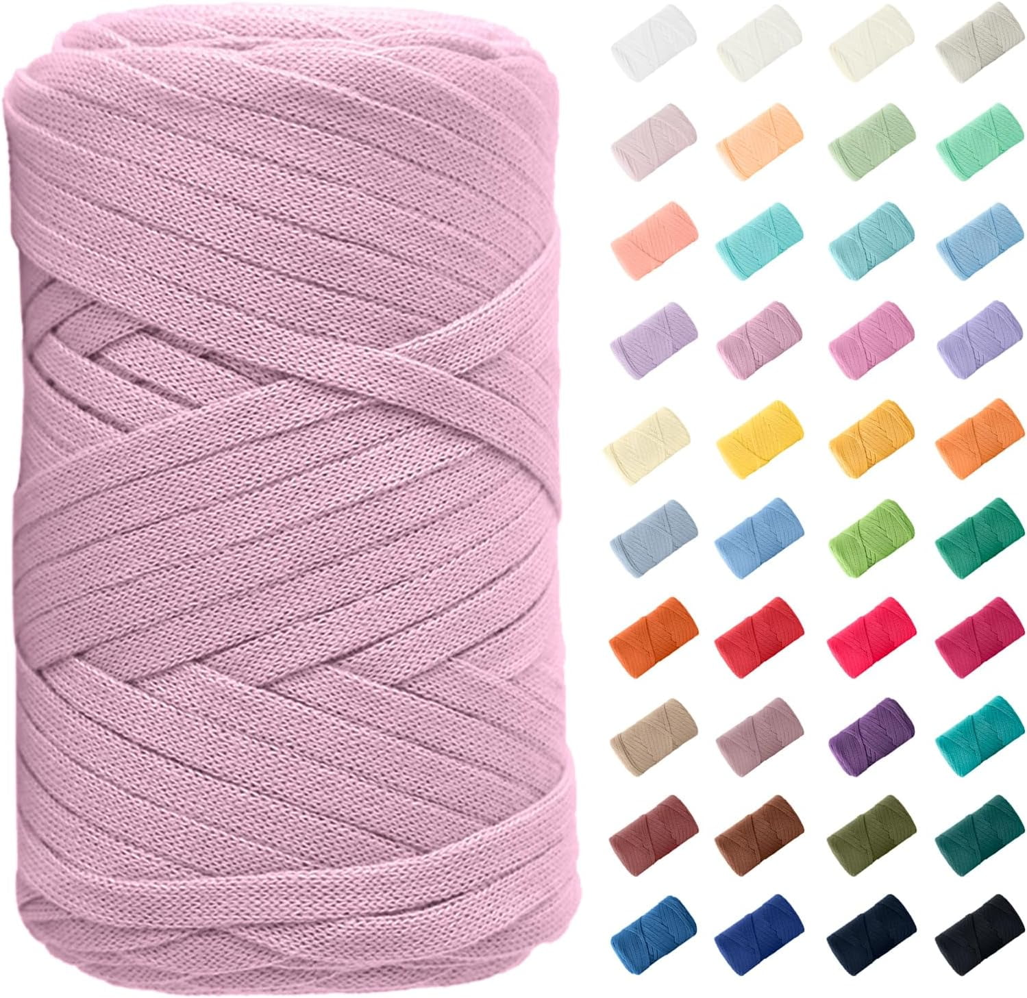 QIUYI Knitting Yarn, 109 Yards/250g Polyester Ribbon Yarn, Thick Fabric Crochet Yarn for ...