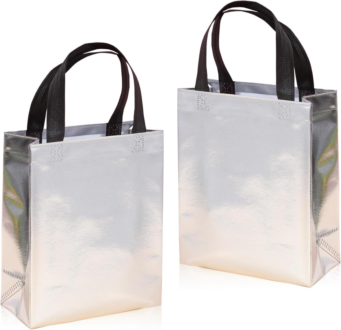 QIUYI Medium Size Gift Bag 12 Light green Reusable Gift Bags That Come ...