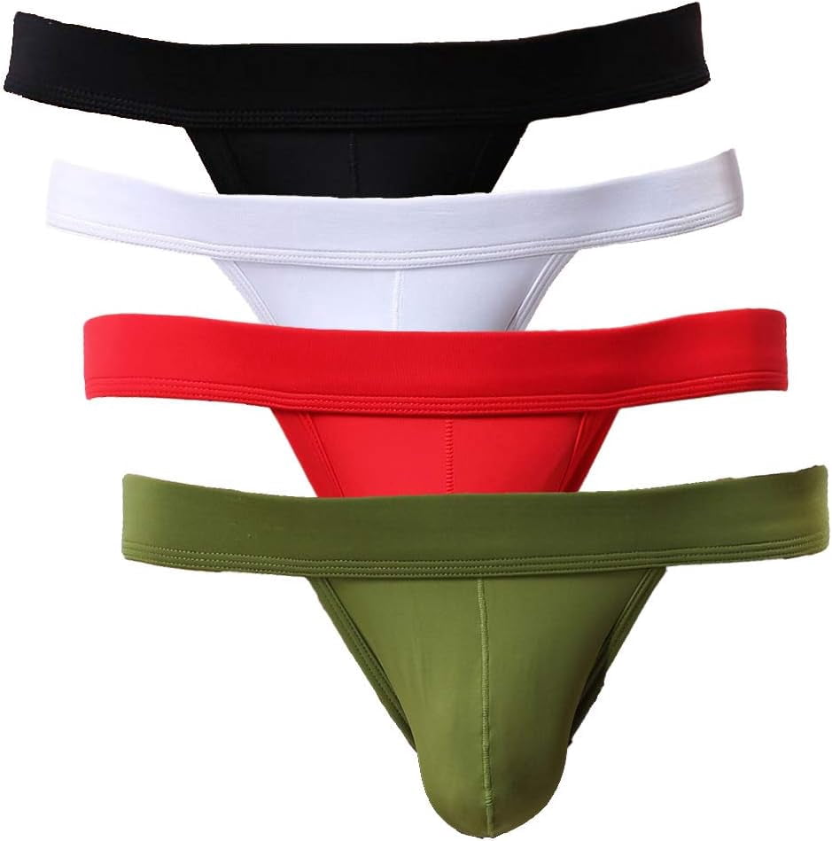 Qiuyi Mens Briefs Pack Soft Bulge Bikini Sexy Underwear
