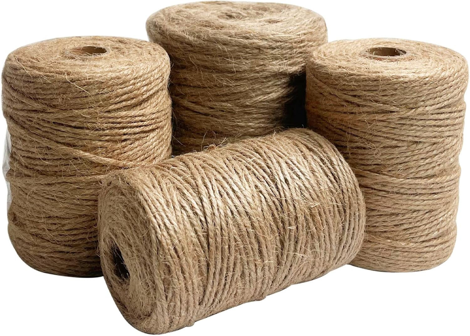 QIUYI Natural Jute Twine 3.5mm 328 Feet Thick Jute Rope 4 Ply Hemp ...