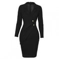 QIUYI Office Women Pencil Dress Summer Work Uniform Dress Professional ...