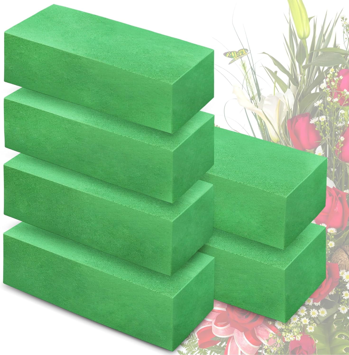QIUYI Pack of 2 Large Size Floral Foam Blocks for Fresh and Artificial ...