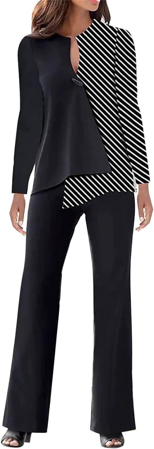 QIUYI Pants Suits for Women Dressy Sexy Trendy Blazer and Pants Set ...