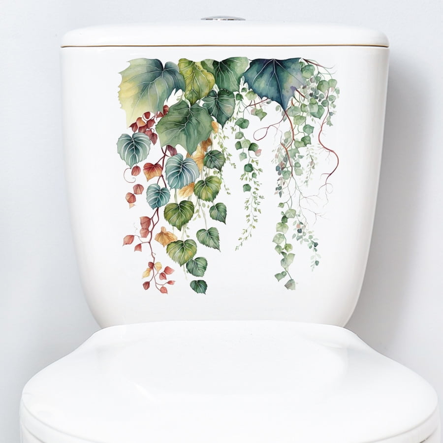 QIUYI Sanitary Tiles Decorate Fujinman Green Planting Leaves Toilet Lid ...