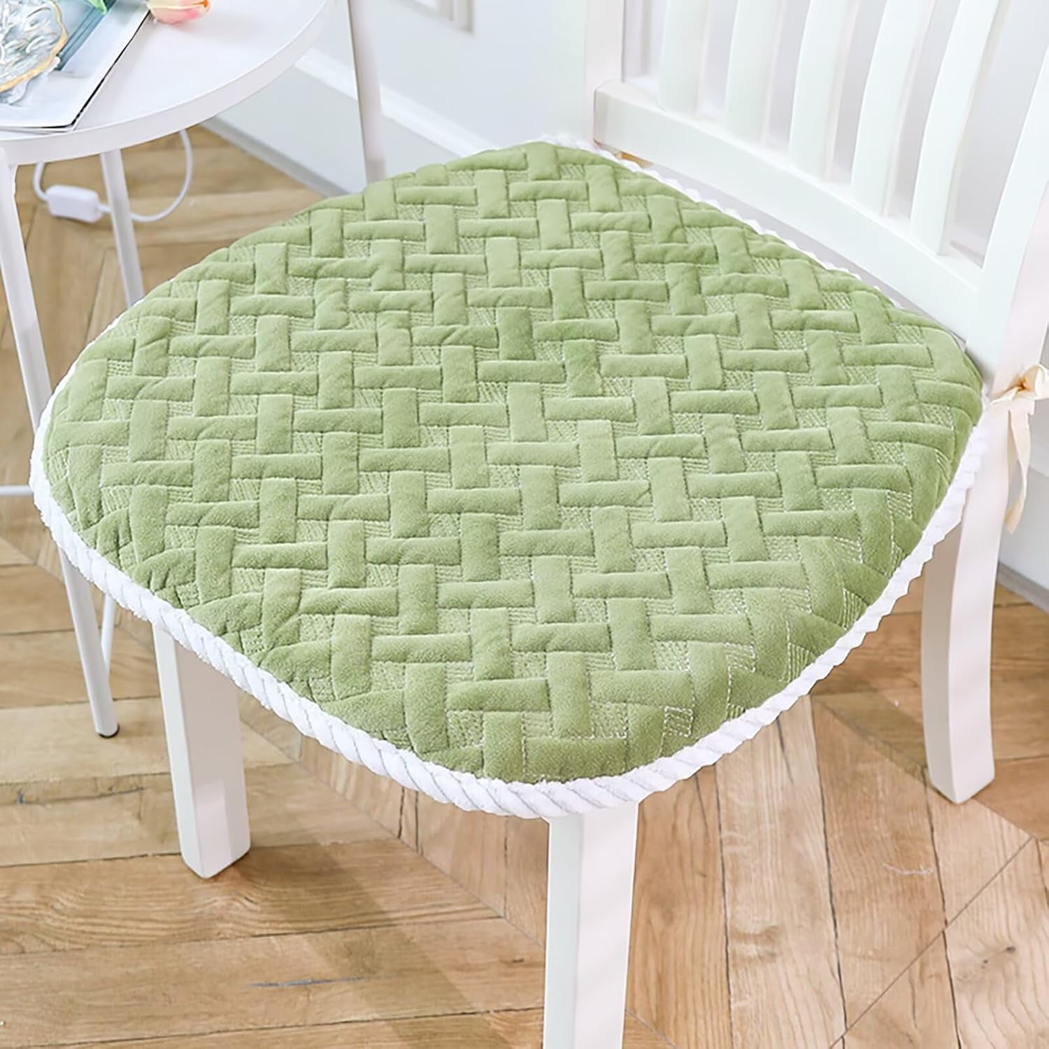 QIUYI Seat Cushions for Kitchen Chairs 2 Pack D Shape, Dining Chair ...