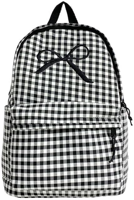 QIUYI Womens Small Cute Trendy Plaid Preppy Backpack Y2k Aesthetic ...
