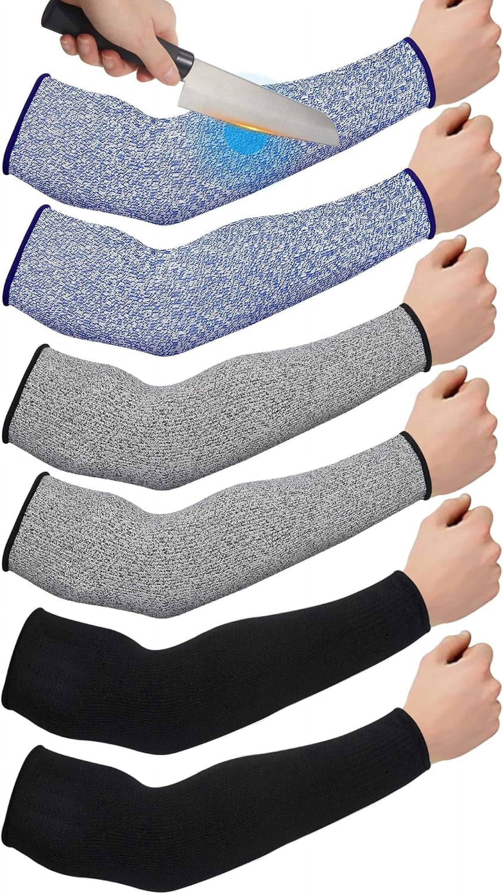 QIUYI3 Pairs Cut Resistant Arm Sleeves Level 5 Arm Guard Protectors for ...