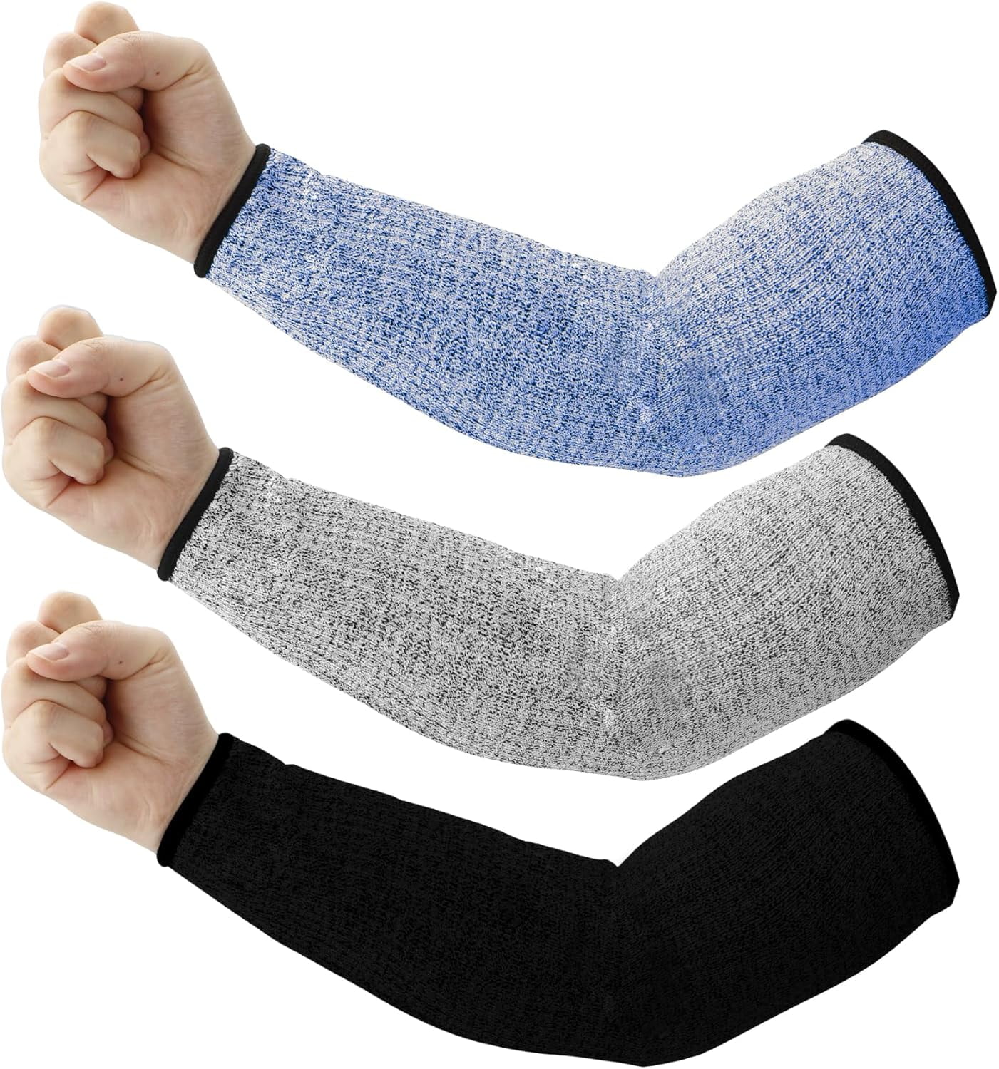 QIUYI3 Pairs Cut Resistant Sleeves,Arm Protectors for Thin Skin and ...