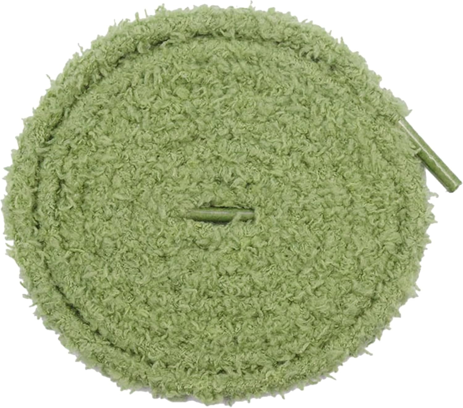 QIUYIDP 1 Pair Round Fuzzy Shoe Laces for Sneakers, 0.28'' Fluffy Fat ...