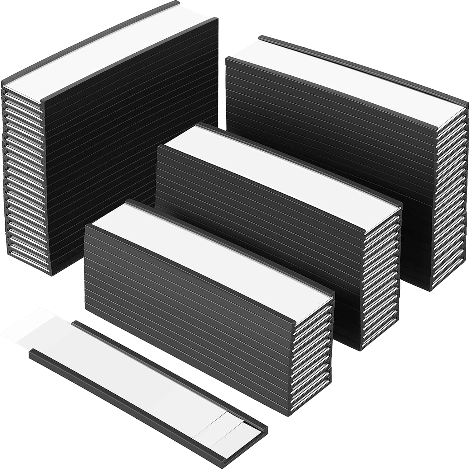 QIUYIDP 100 Pieces Magnetic Label Holders Labels Racks with Magnets ...