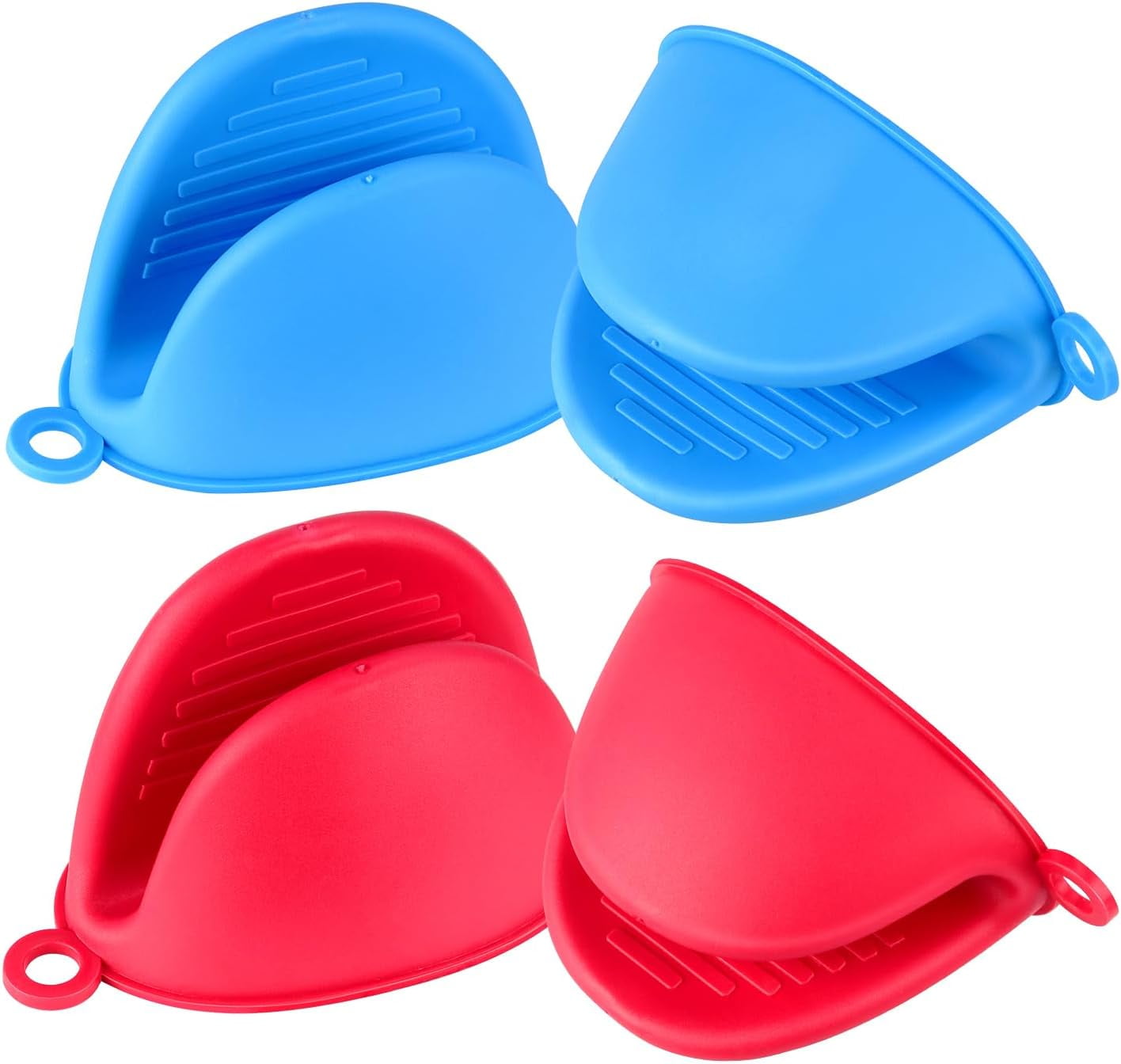 QIUYIDP 2 Pairs Mini Oven Gloves, Silicone Oven Mitts Heat Resistant ...