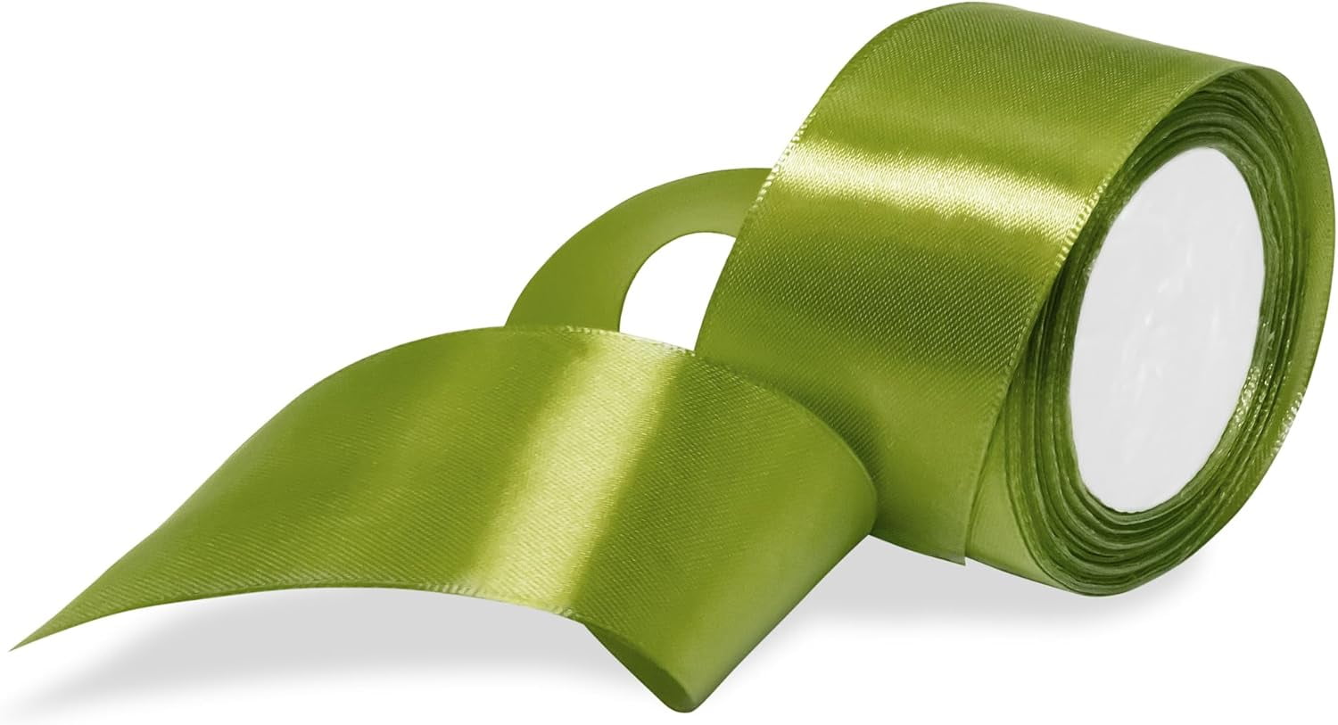 QIUYIDP 2 inch Light Olive Ribbon Satin Double Face Ribbons for Gift ...