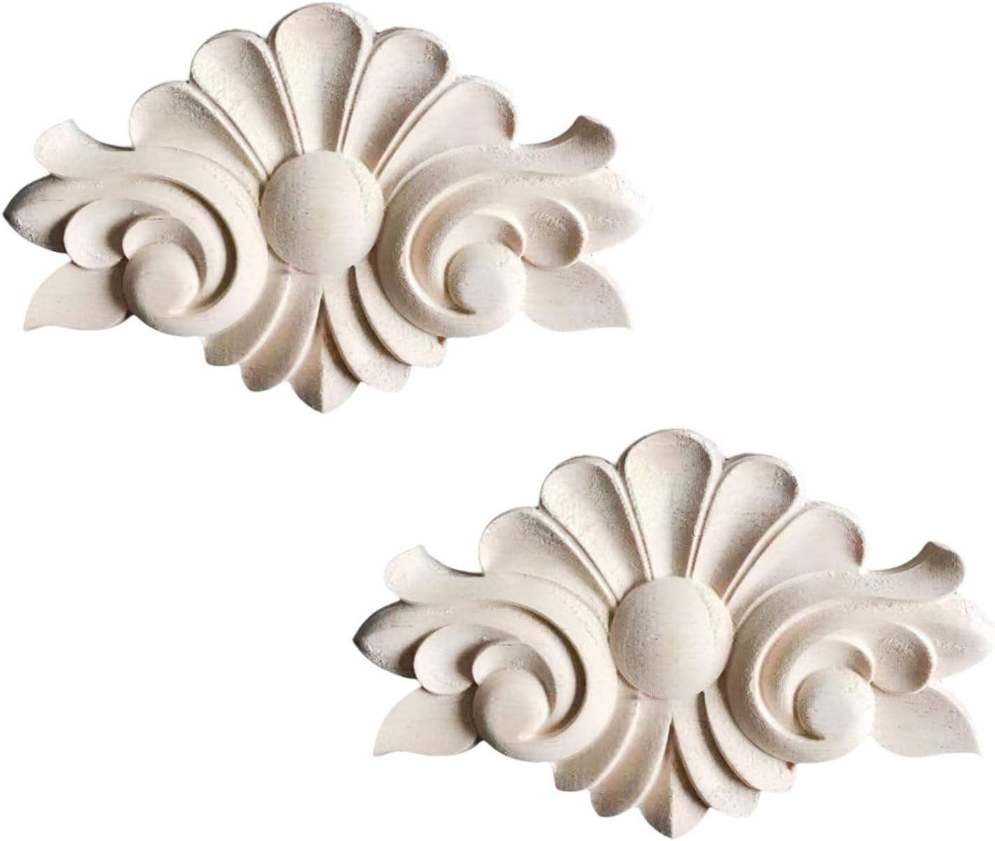 QIUYIDP 2PC Wood Decorative Applique Onlays Wood Appliques Wood ...