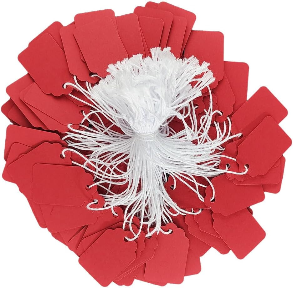 QIUYIDP 300 Pcs 1.38x0.87 Inches Green Blank Jewelry Price Tags with ...