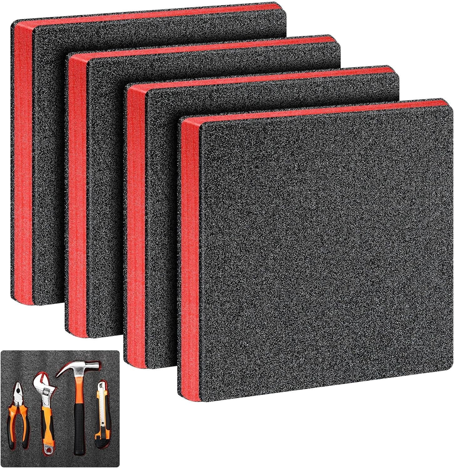 QIUYIDP 4 Pcs Cuttable Polyurethane Foam Pads Craft Foam Insert for ...