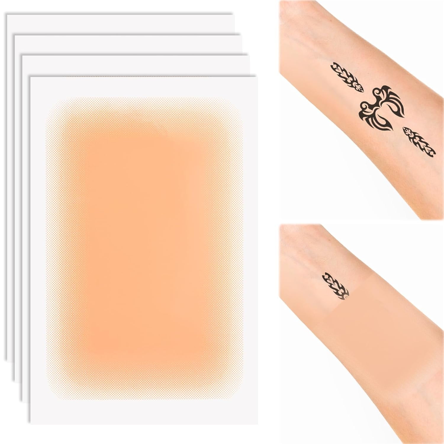 QIUYIDP 4 Pcs Tattoo Cover Up Patch, Invisible Breathable Scar Patch ...