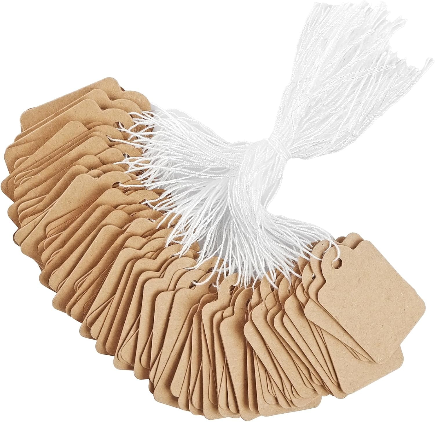 QIUYIDP 400 Pcs Price Tags with String Attached, 1.38" x 0.87" White ...