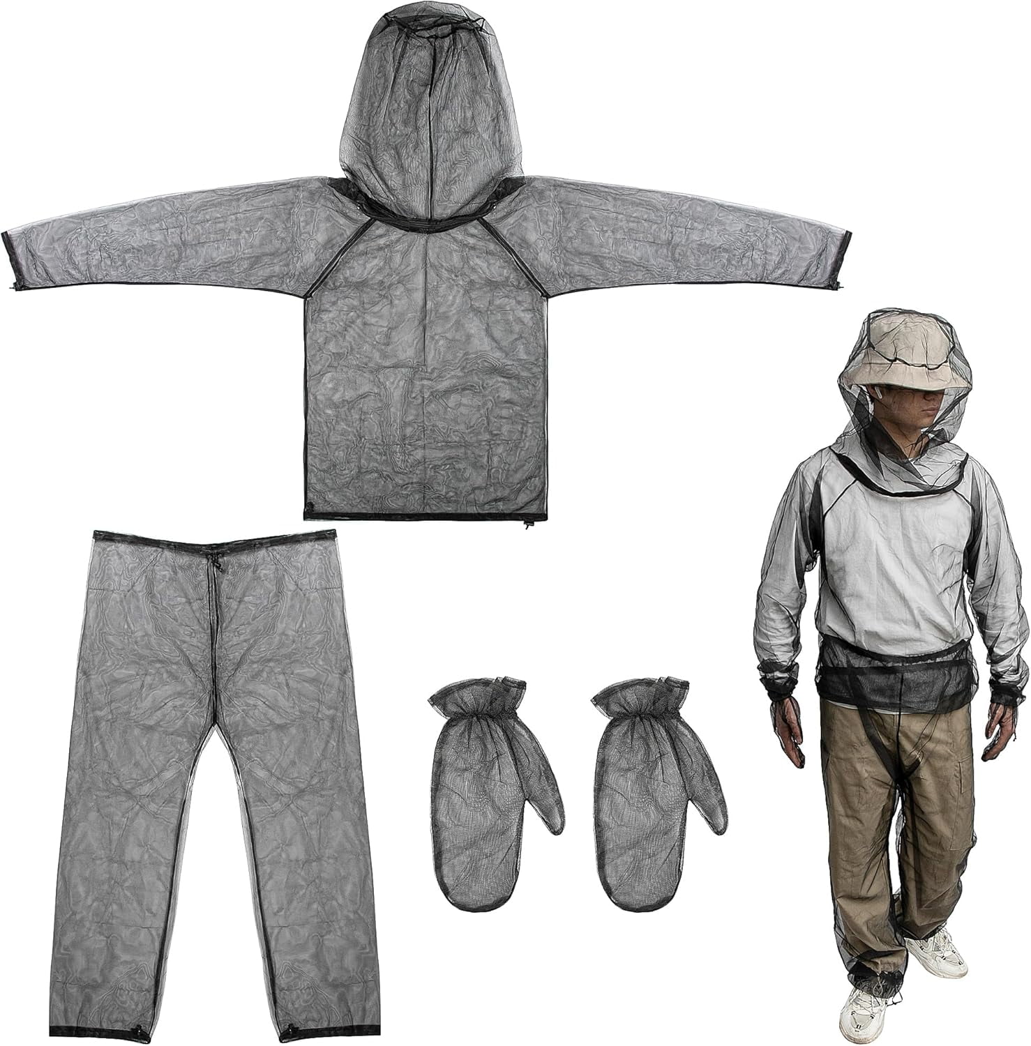 QIUYIDP 5 Pcs Mosquito Netting Suit-Extra Large Mosquito Head Net Mesh ...