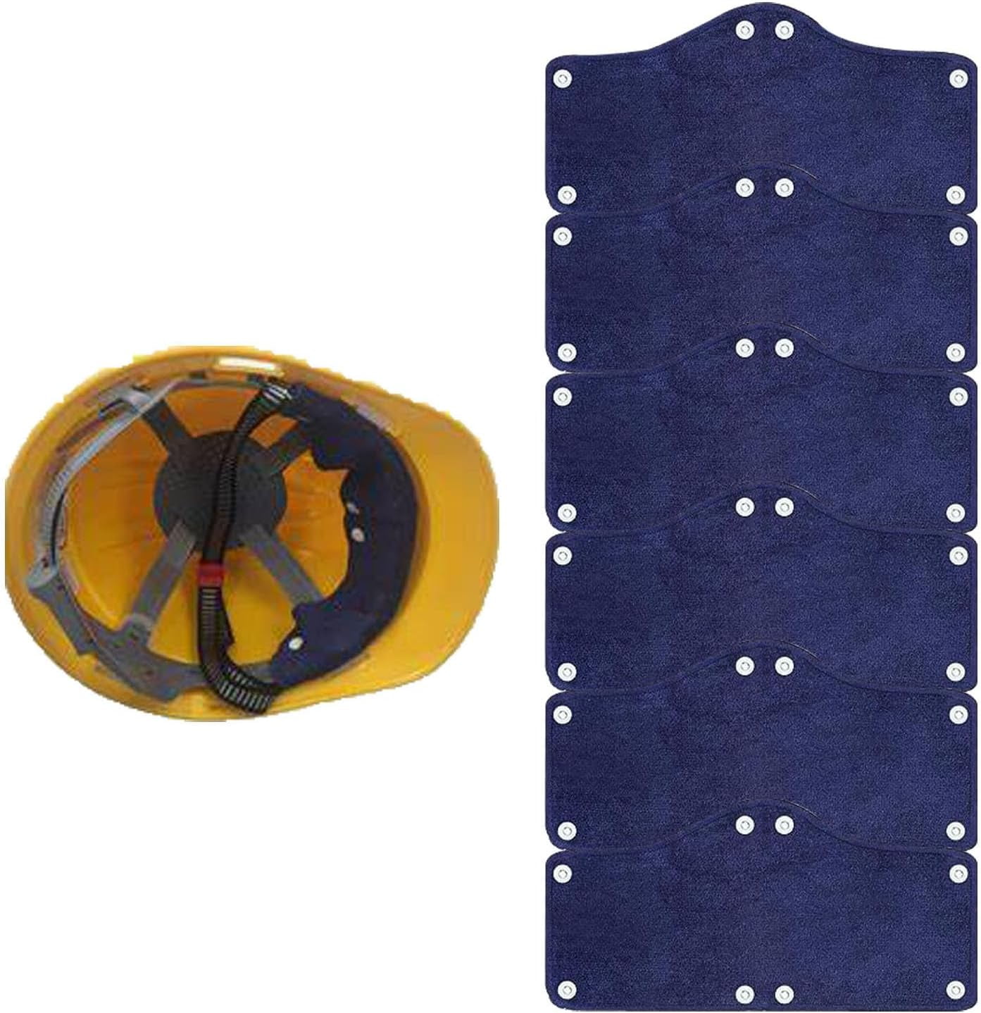 QIUYIDP 6PCS Hard Hat Sweatband Reusable Cotton Hard Hat Liner Snap-On ...