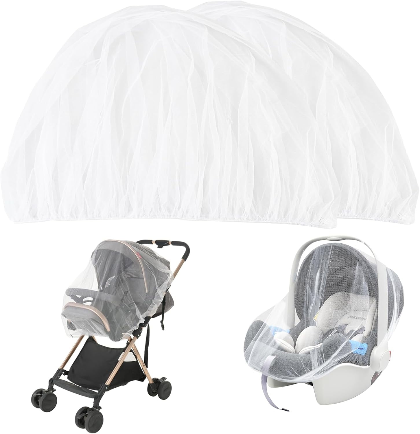 QIUYIDP Baby Mosquito Net for Stroller, Perfect Bug Net for Strollers, Bassinets, Cradles ...