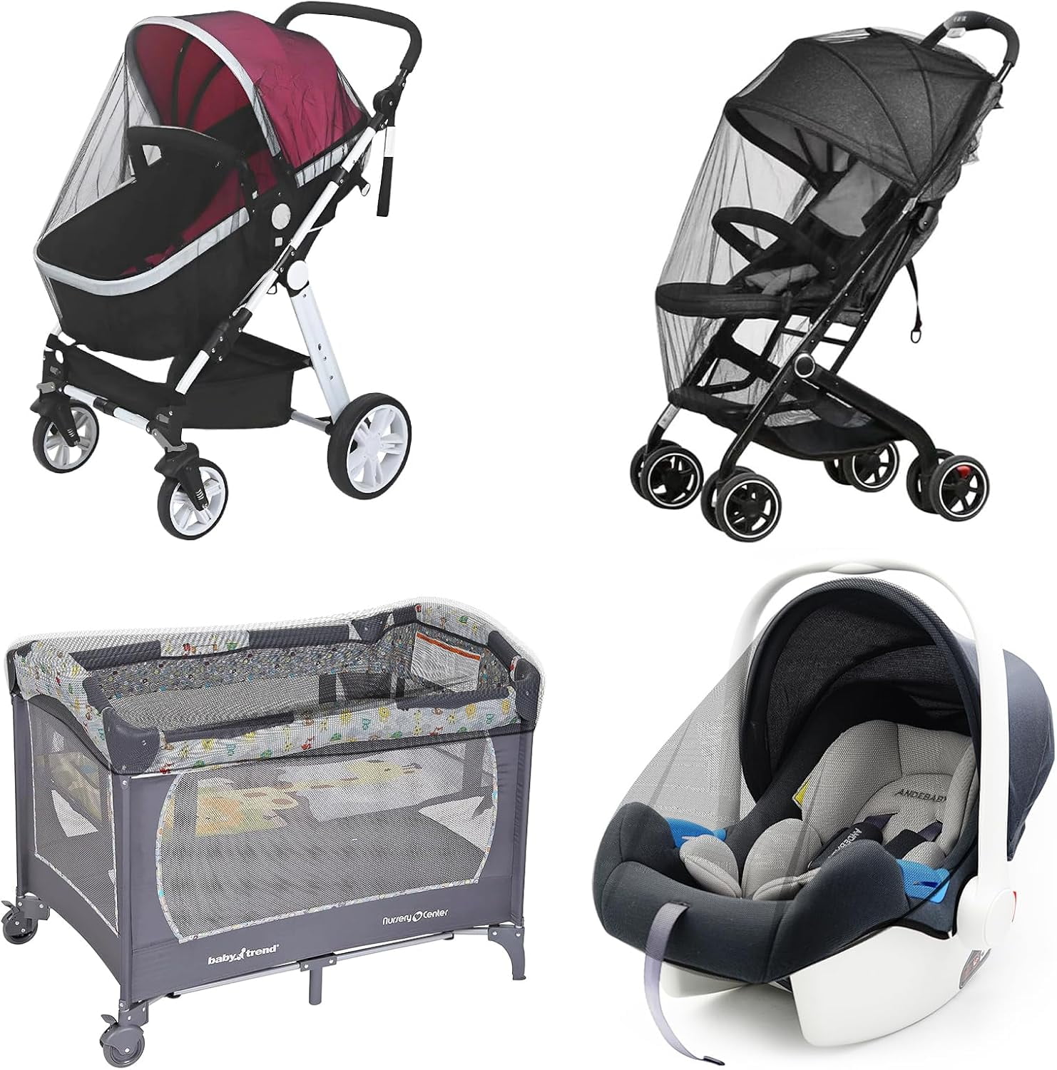 QIUYIDP Baby Mosquito Net for Stroller, Perfect Bug Net for Strollers ...