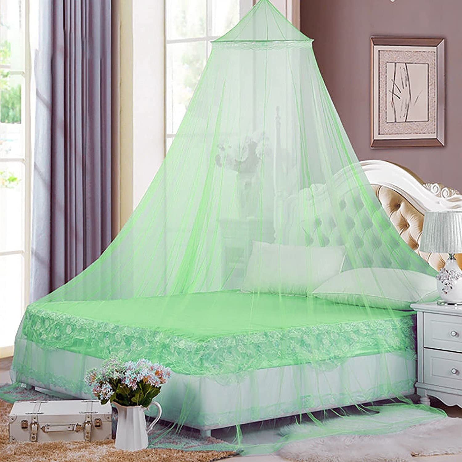 QIUYIDP Bed Canopy Mosquito Net, Bed Canopy for Girls Room Decor ...