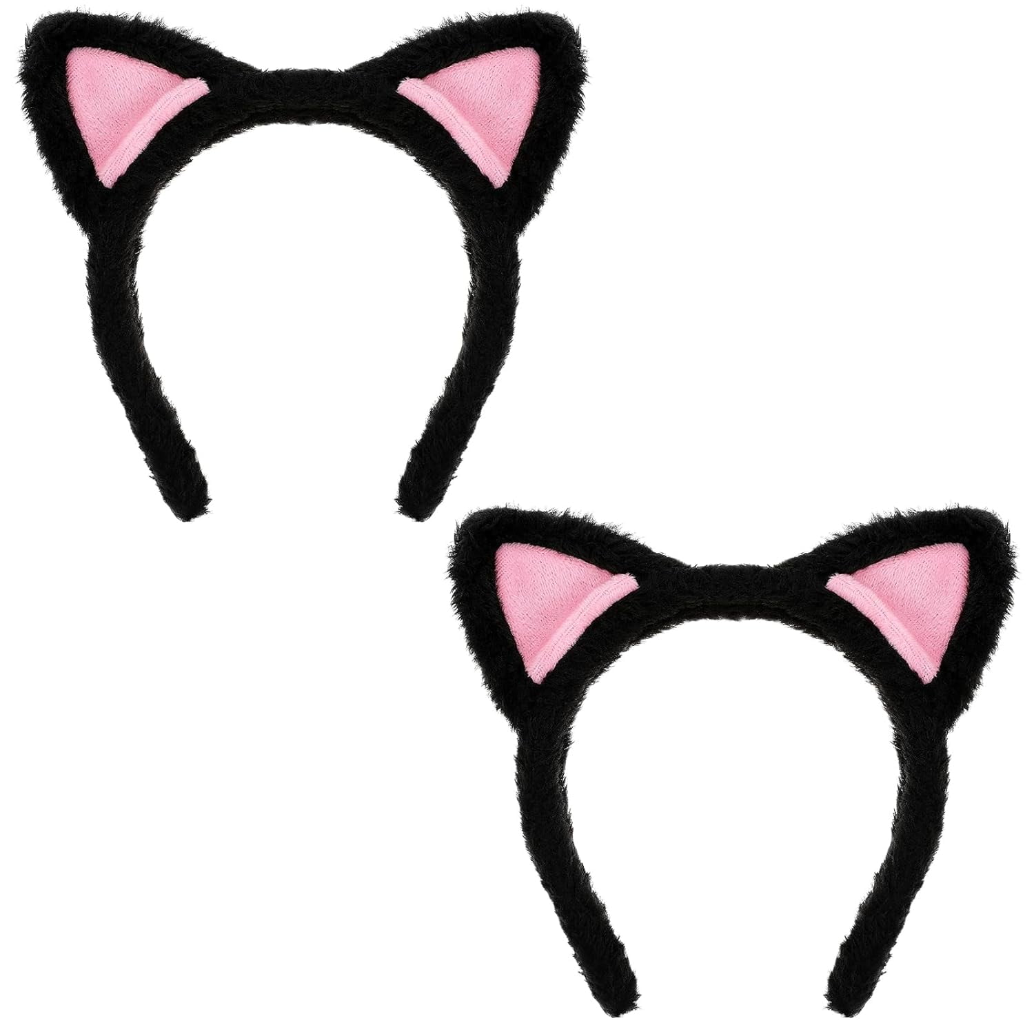 QIUYIDP Cat Ears Headbands, Plush Soft Cute Washing Face Head band ...
