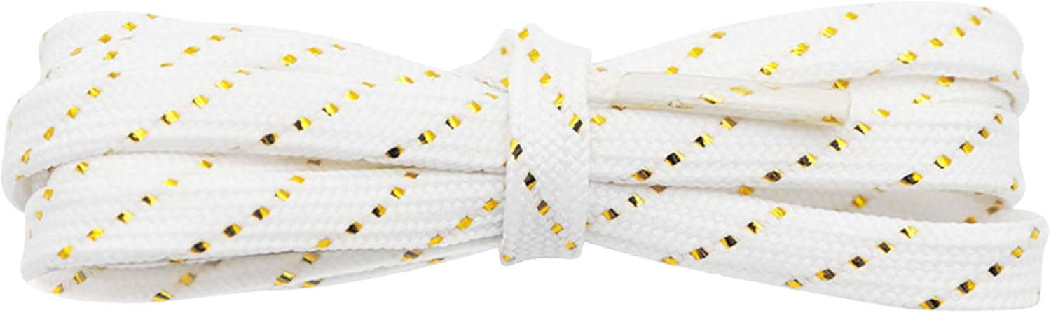 QIUYIDP Diagonal Stripes Shoe Laces Metallic Sparkly Flat Shoelaces for ...