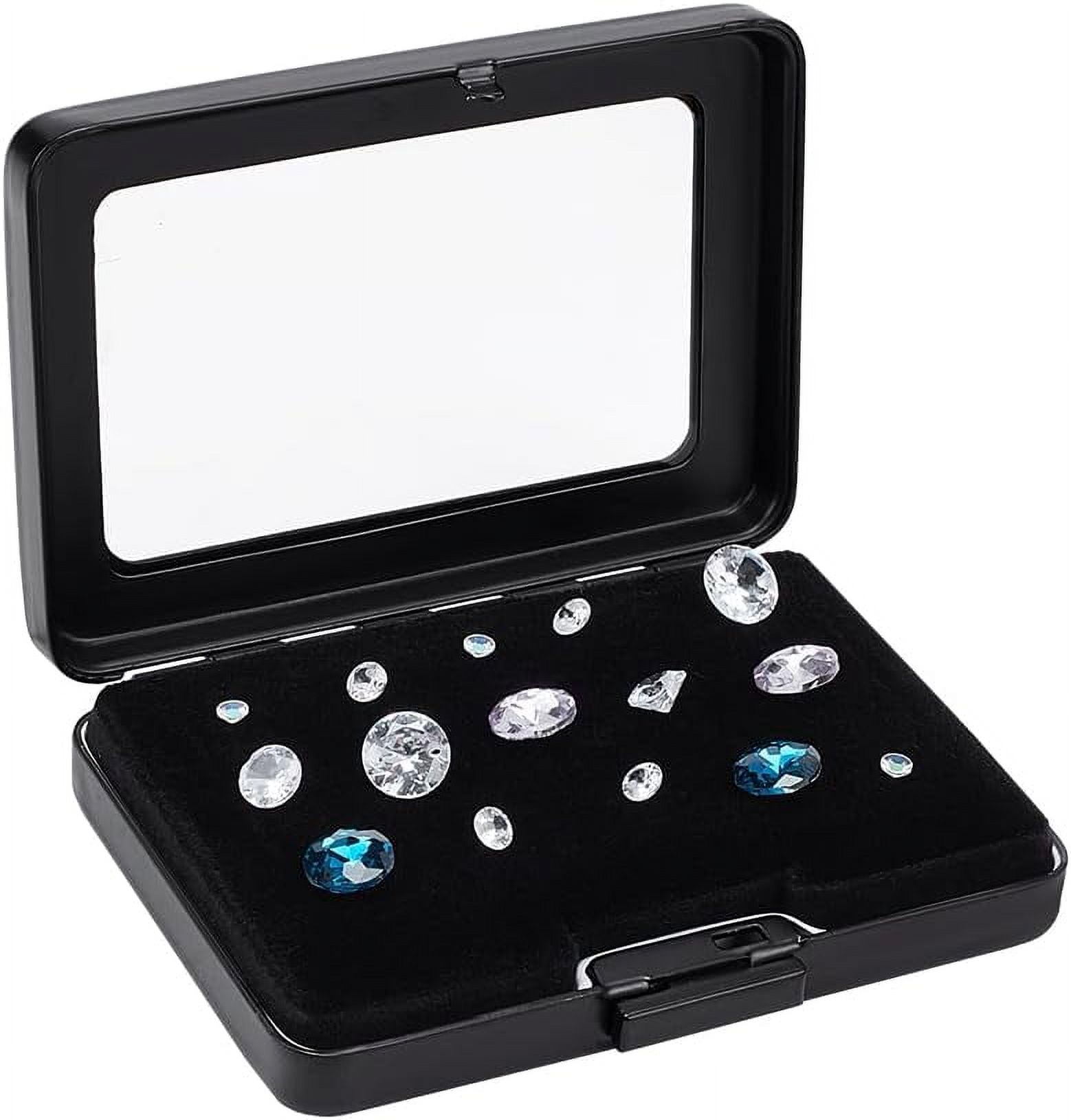 QIUYIDP Diamond Storage Box Gem Display Case Gemstone Container Small ...