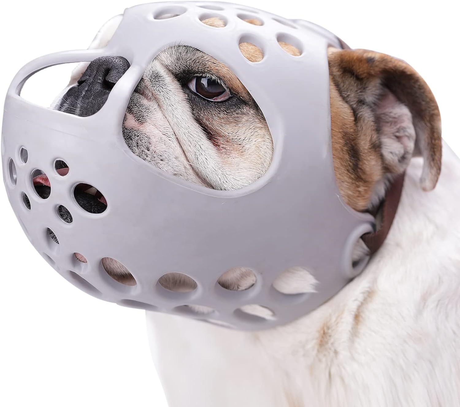 QIUYIDP Dog Muzzle for Short Snout, Soft English Bulldog Muzzle for ...