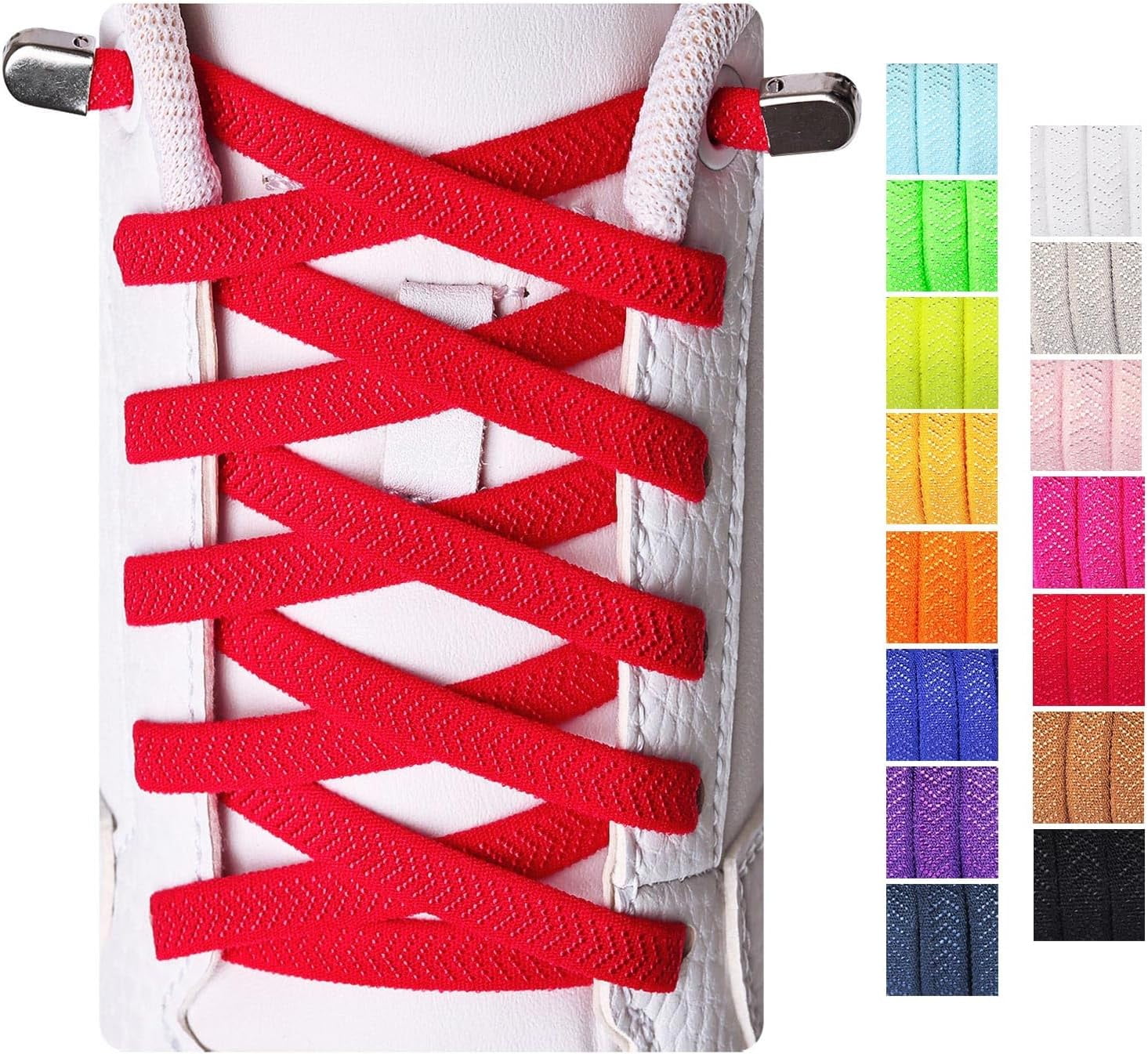 QIUYIDP Elastic Shoe Laces, No Tie Shoelaces for Adults and Kids ...