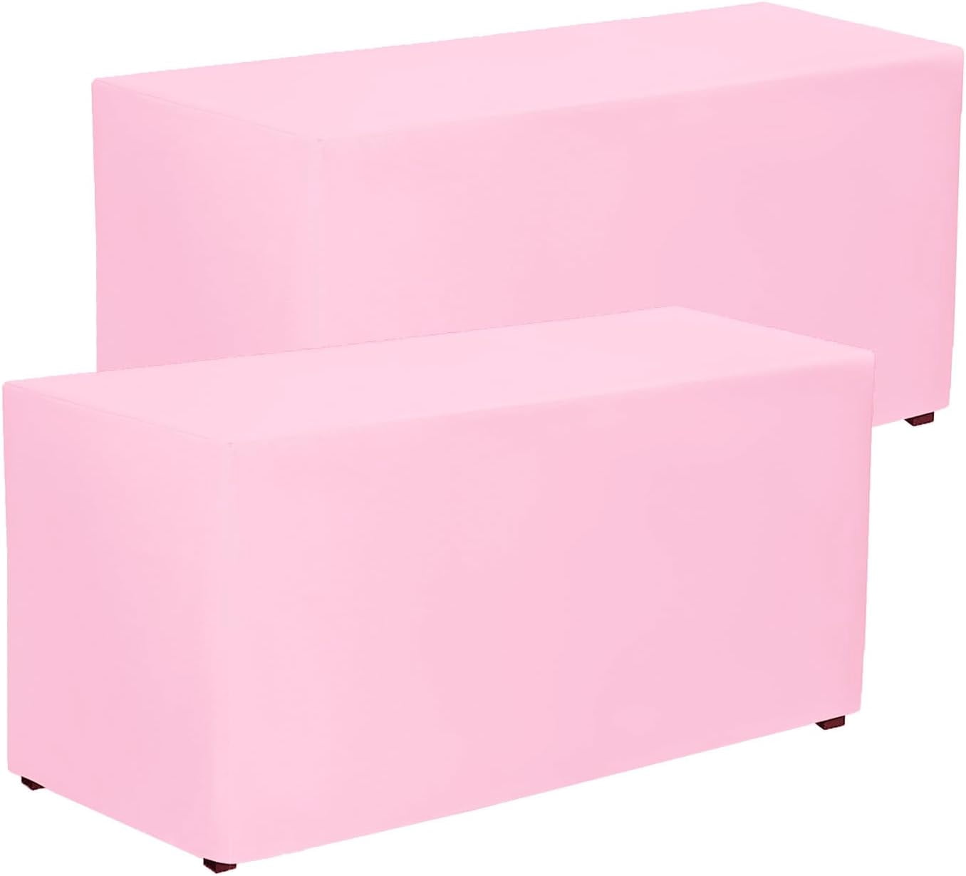 QIUYIDP Fitted Tablecloths 2 Pack, Floor Length Table Cloth for 4 FT ...