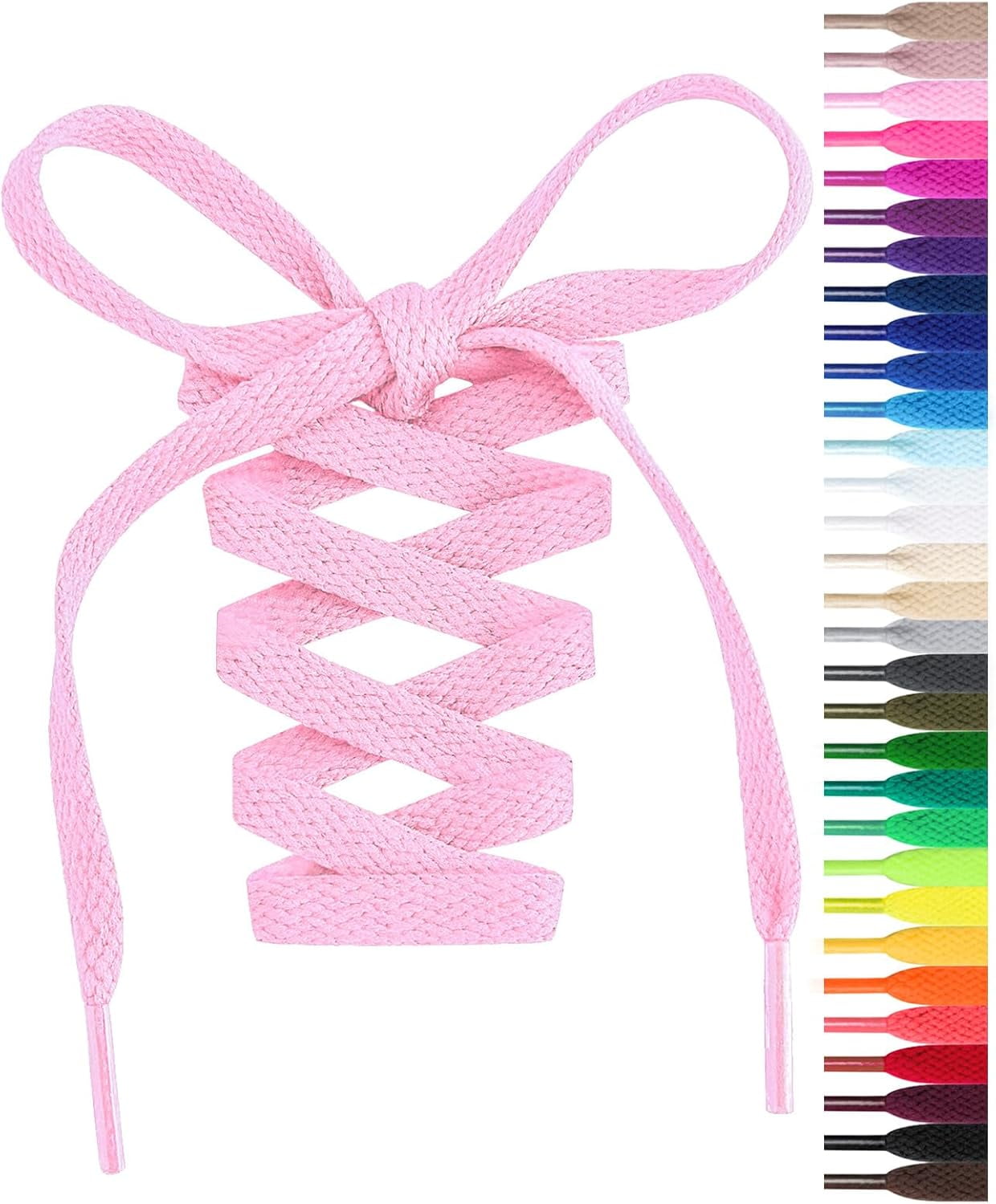 QIUYIDP Flat Shoelaces 5/16" - 20 Colors in 36"-72" Shoe Laces For Sneakers - Walmart.com