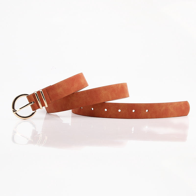 QIUYIDP Four Seasons Women's Belt Simple Versatile Alloy Pin Buckle ...