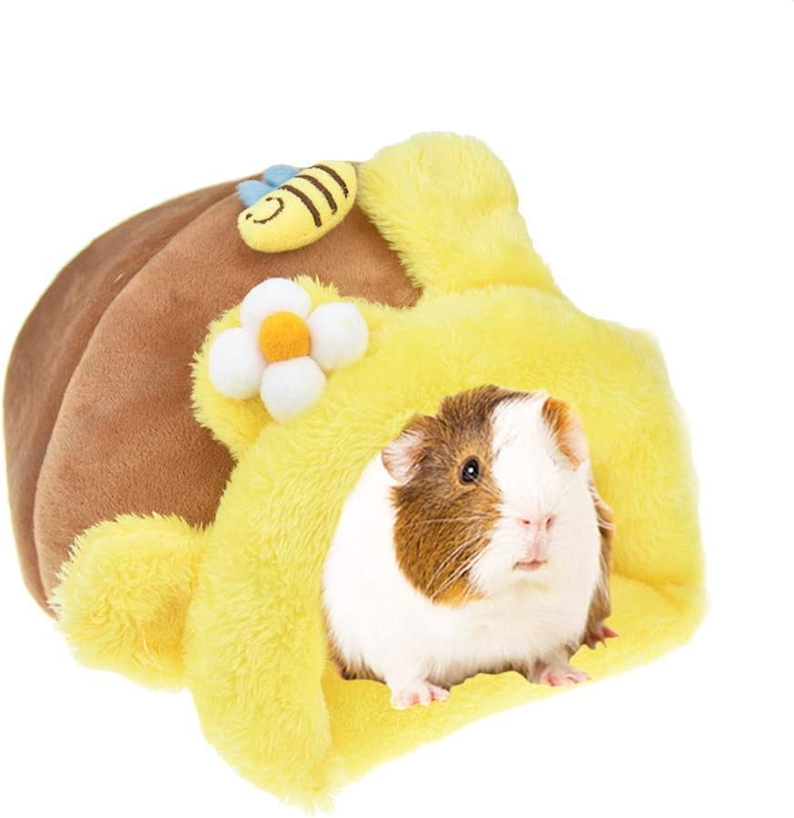 QIUYIDP Guinea Pig Bed Hideout House Snuggle Sack Fleece Bed for Cage ...