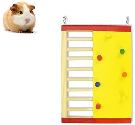 QIUYIDP Hamster Hanging Ladder Wooden Seesaw Climbing Toy Cage Excise ...