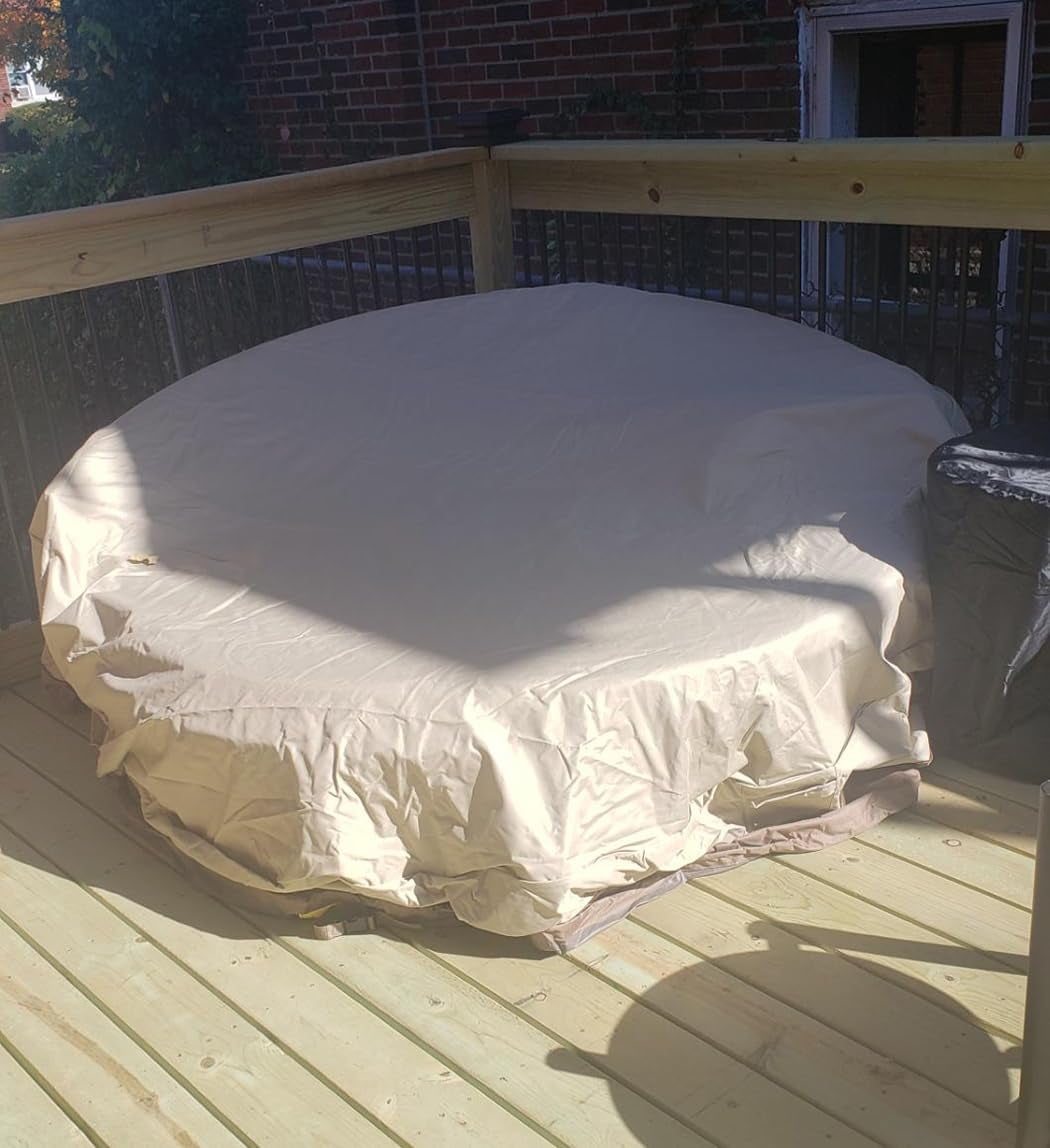 QIUYIDP J&C Outdoor Daybed Cover Round Daybed Cover 90inch Water ...