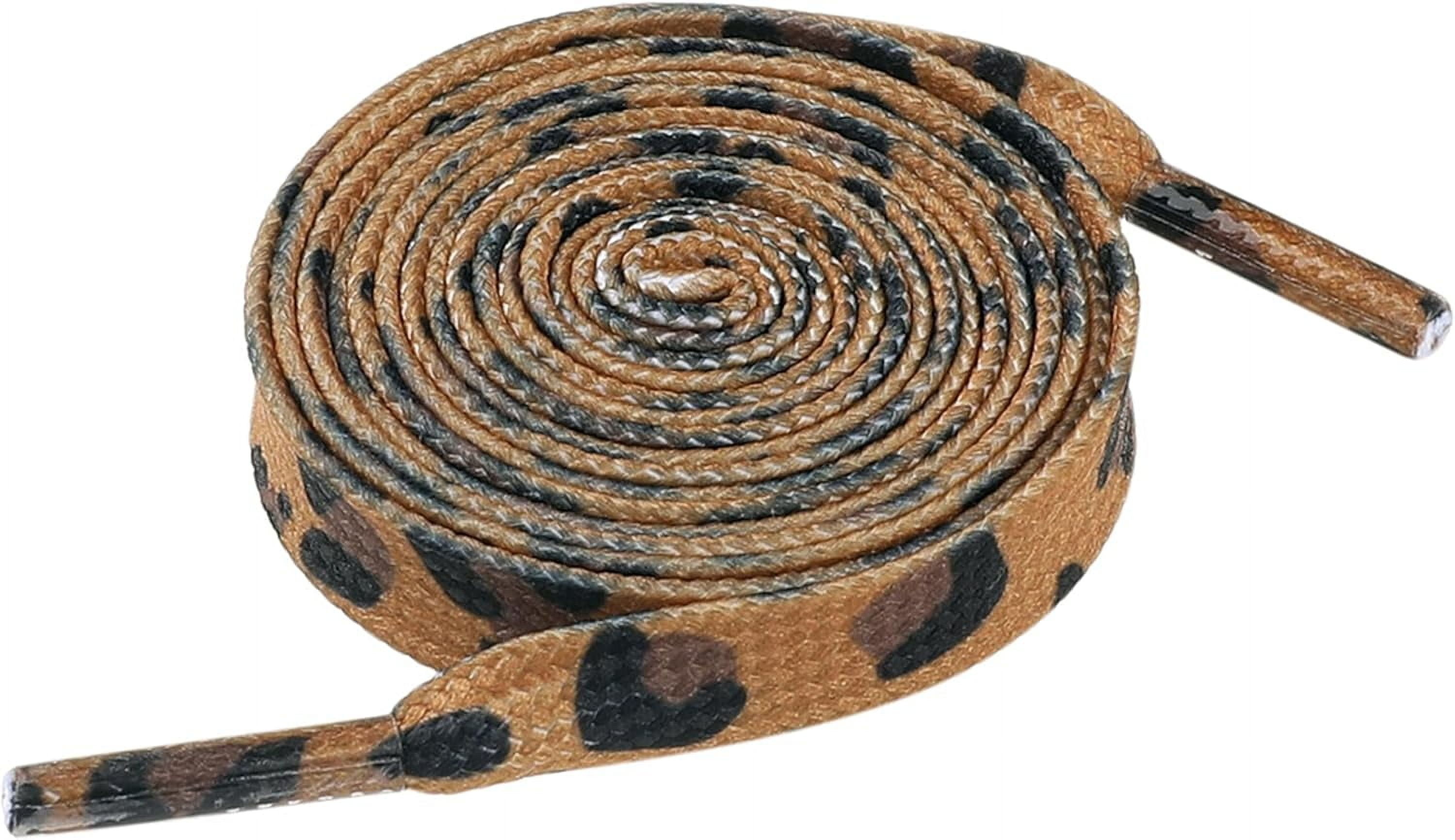 QIUYIDP Leopard Print Flat Shoestrings Animal Pattern Sports Shoe Laces ...