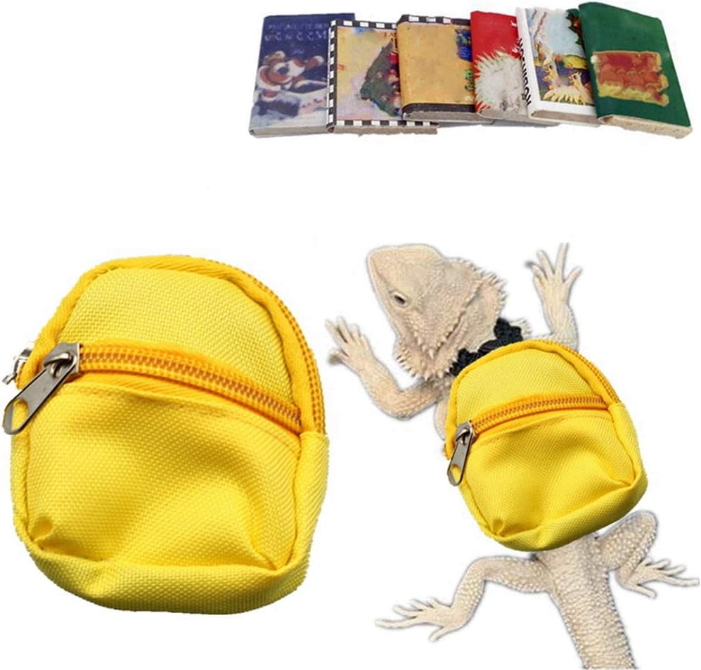 QIUYIDP Lizard backpack for Bearded Dragons School Bag & Books Set ...