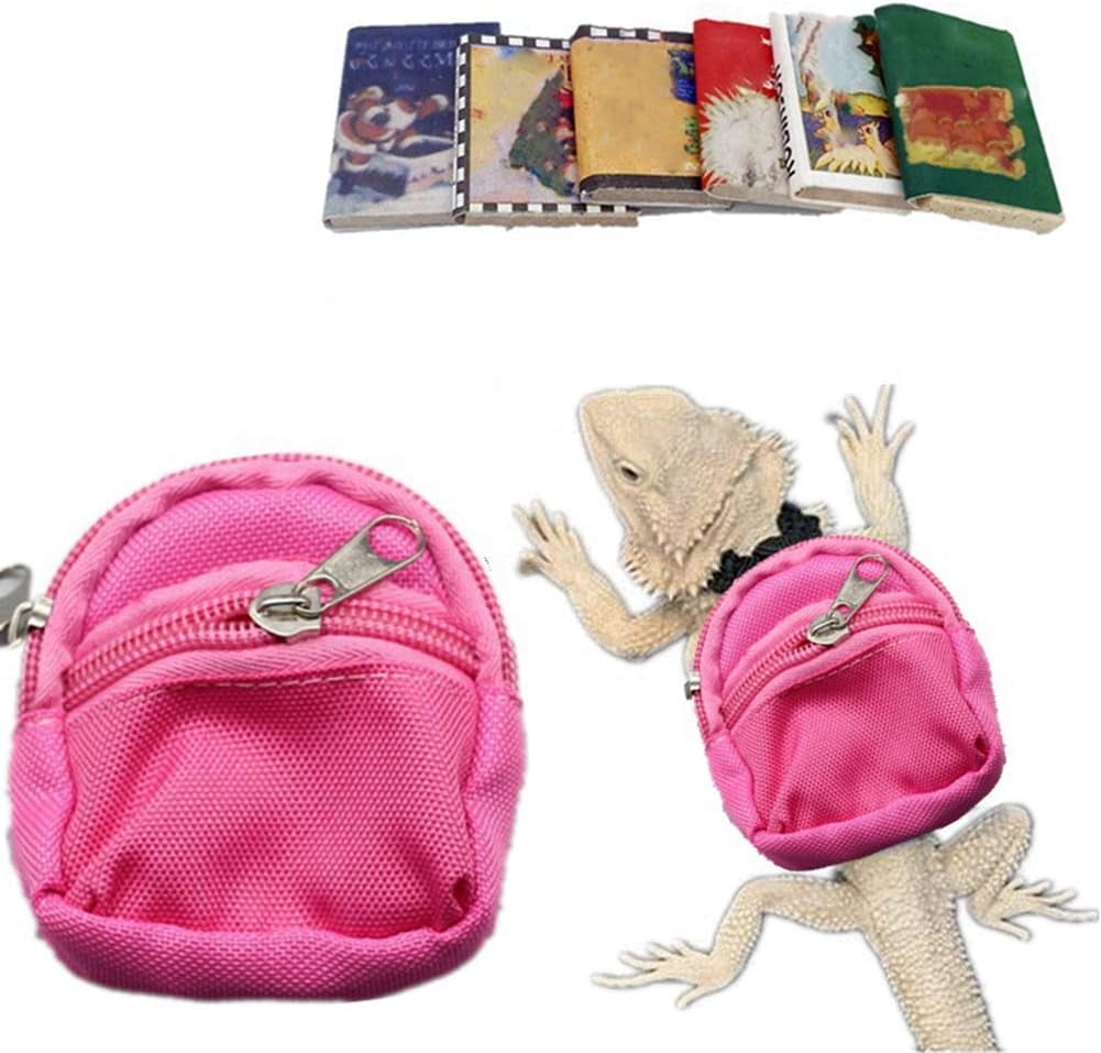 QIUYIDP Lizard backpack for Bearded Dragons School Bag & Books Set ...