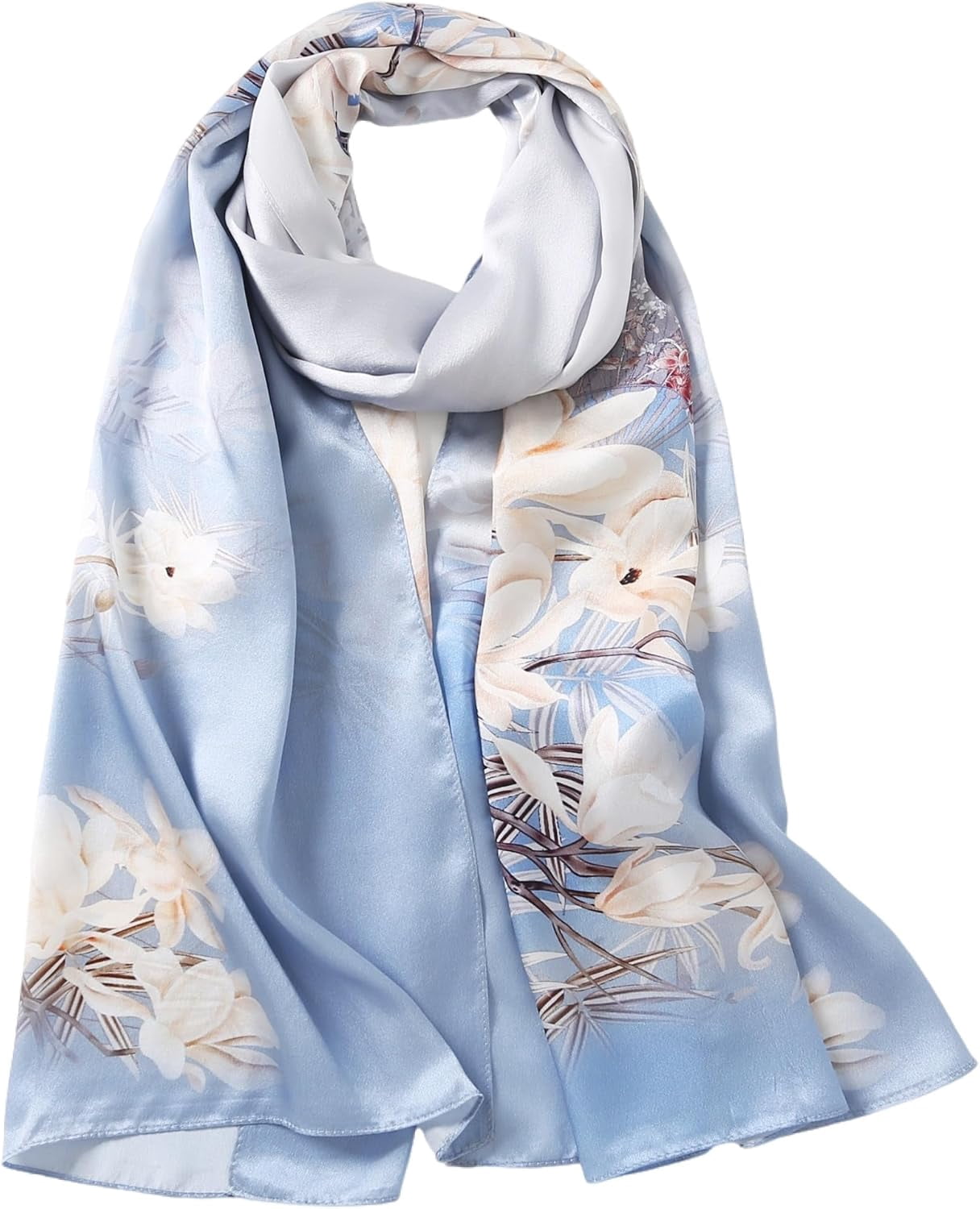 QIUYIDP Mulberry Pure Real Silk Scarf Lightweight Chiffon Shawls And ...