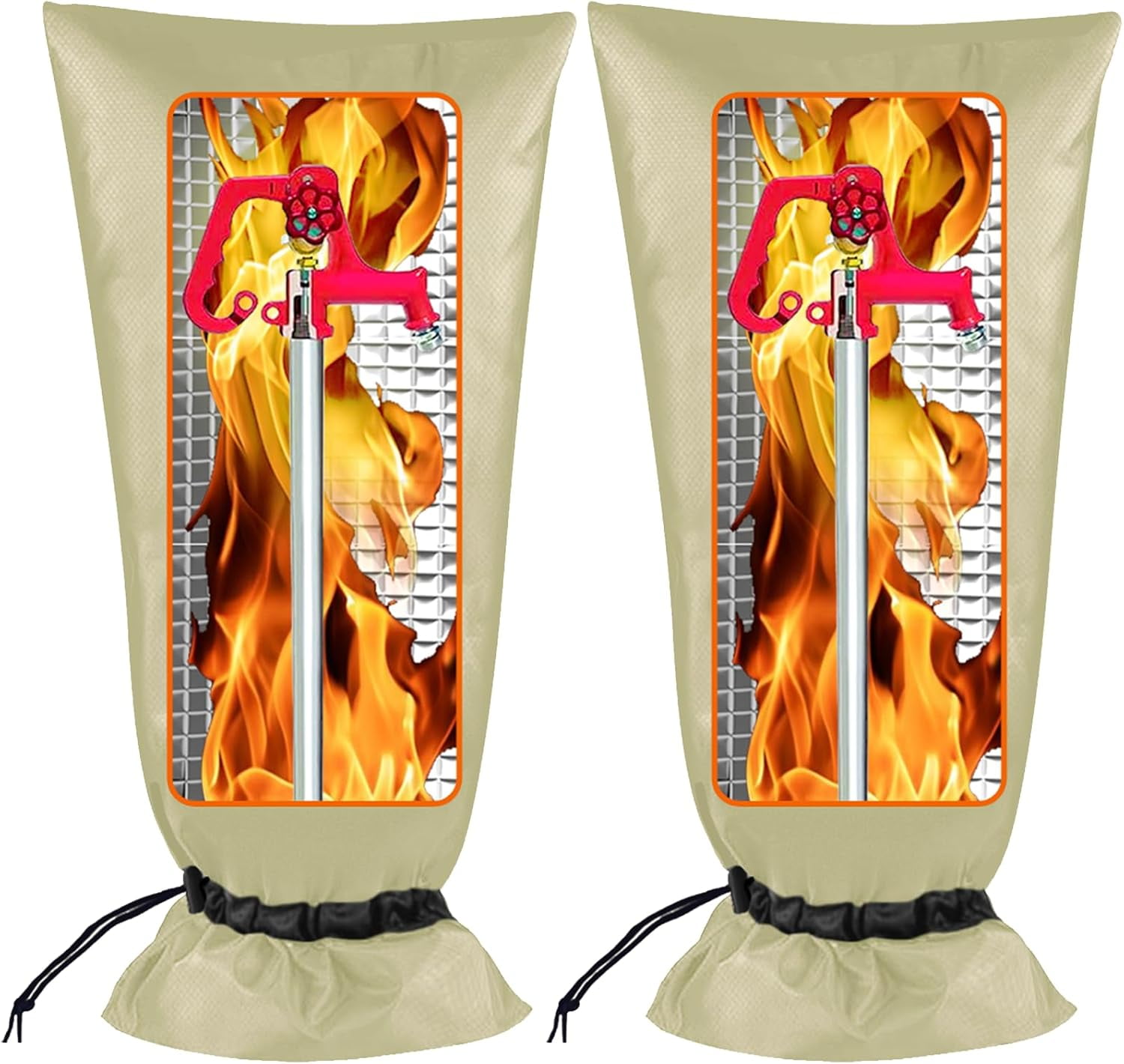 QIUYIDP Outdoor Faucet Covers for Winter Freeze Protection, Large 25"H ...